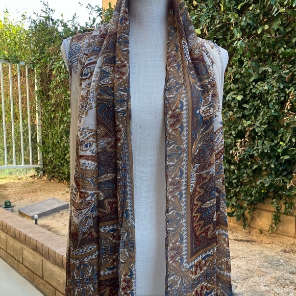 Piko 1988 | Accessories | Vintage Sleeveless Boho Duster Earth Tones ...